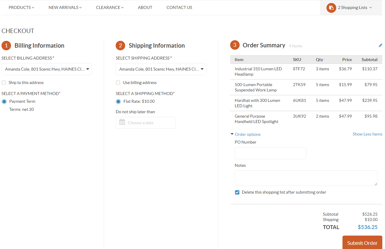 Ordering Made Easy with Quick Order Forms and Single Page Checkout
